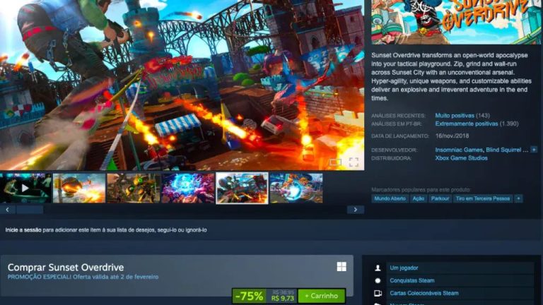 Jogo da Insomniac em promoção no Steam por menos de R$ 10